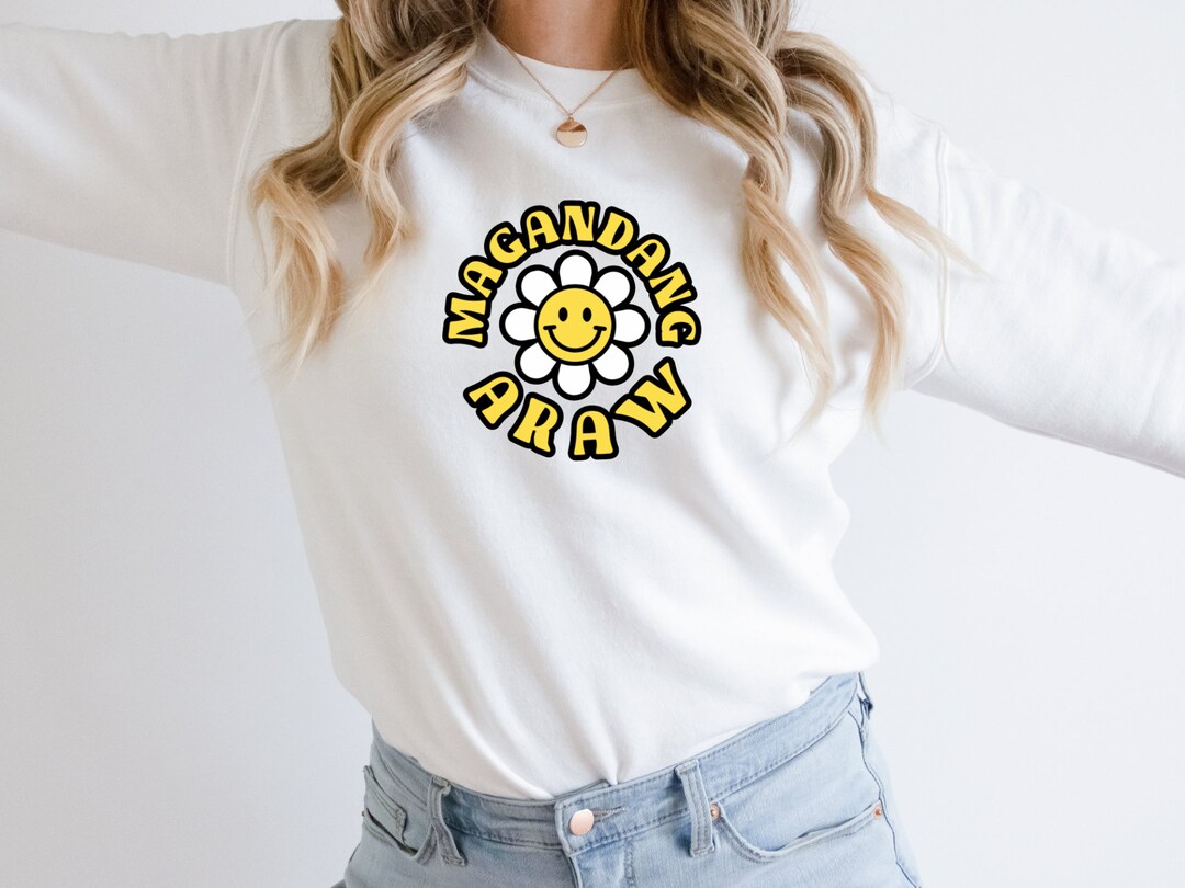 Magandang Araw Shirt, Crop Top, Long Sleeve, Crewneck Sweater, Canvas ...