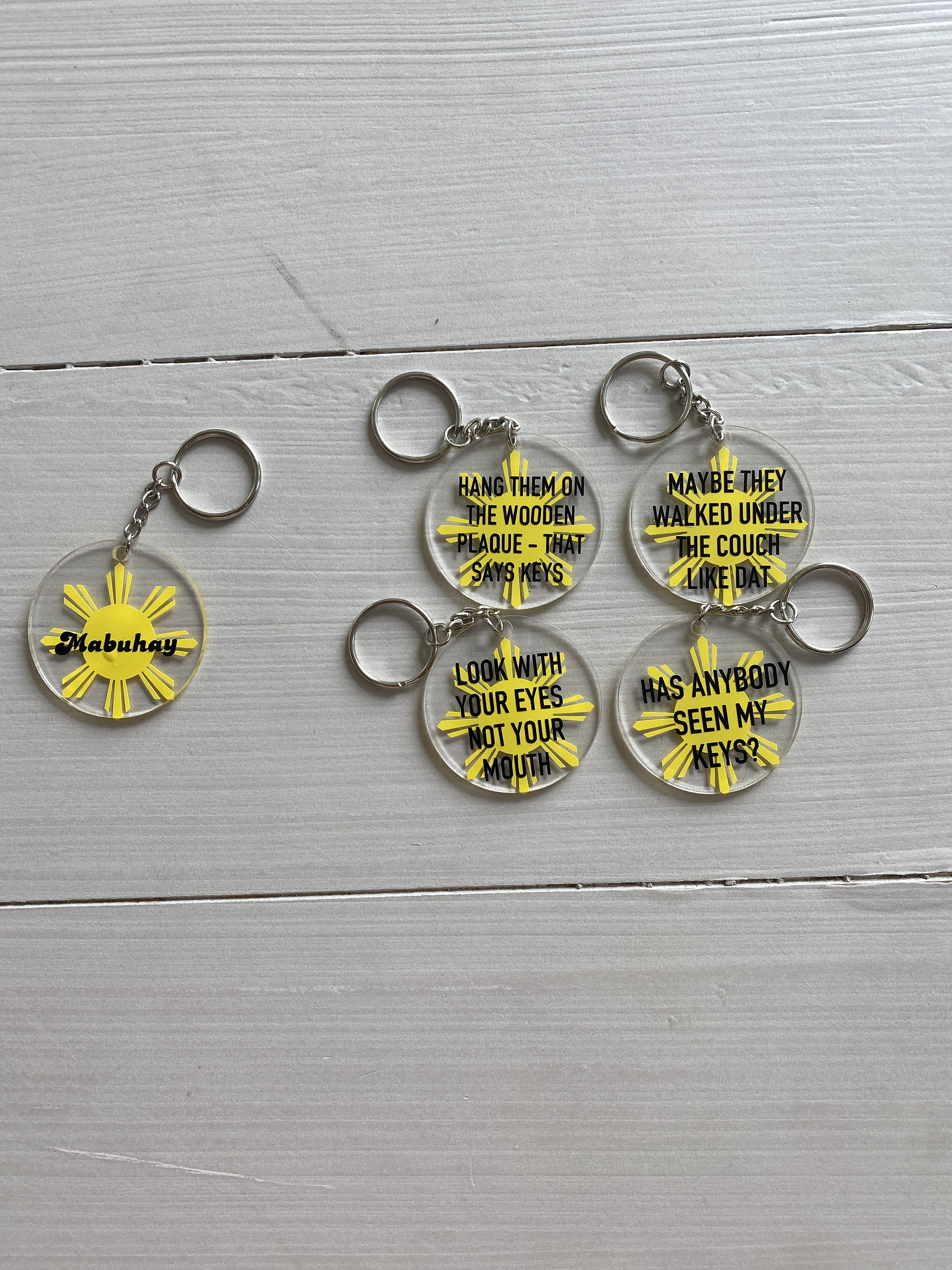 Filipino Sun Keychains Various Sayings - Etsy