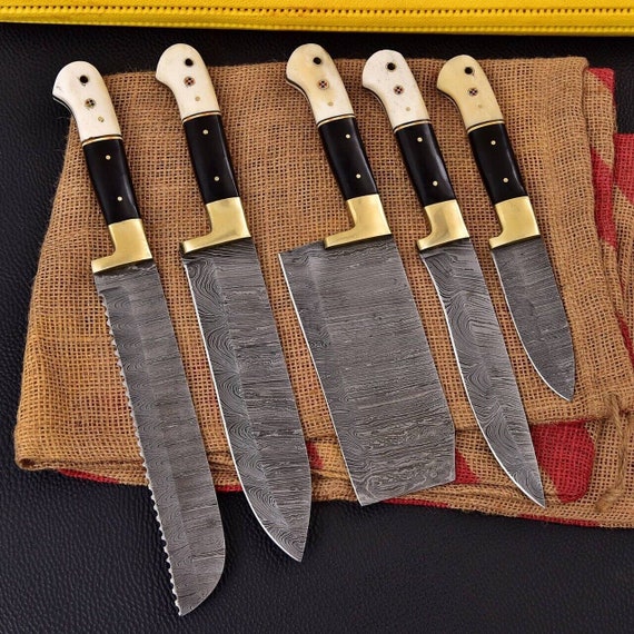 Hand Forged Chef's Knives Set Chef Knife Set Handmade - Etsy