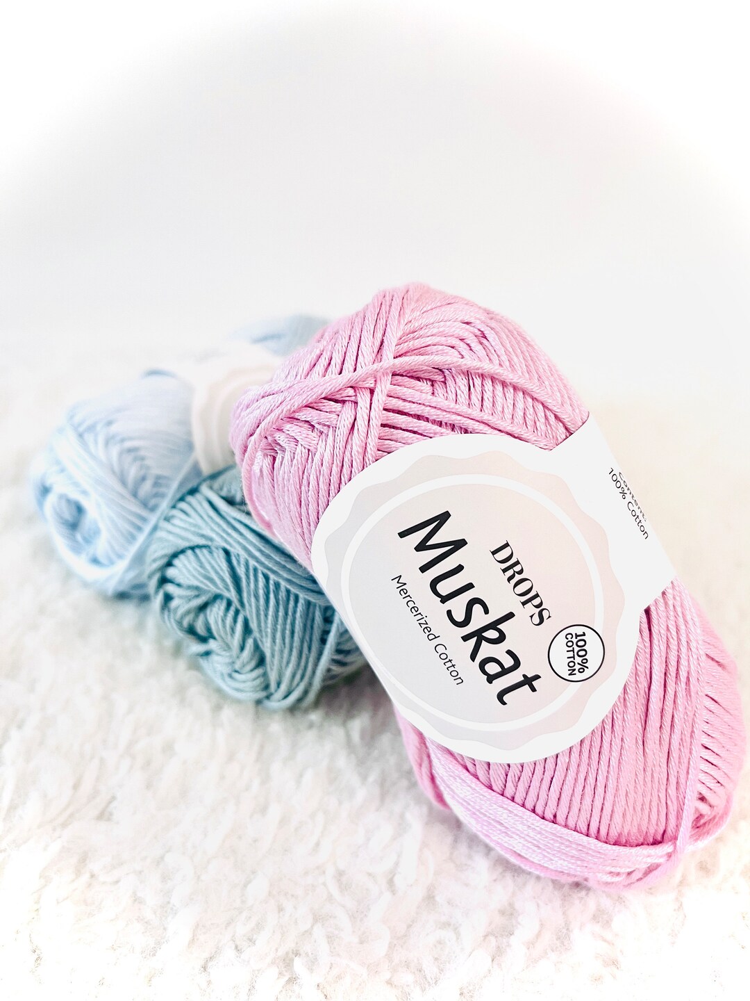 DROPS Muskat Mercerized Cotton Wool Aran Worsted Weight Yarn 8ply 50g ...