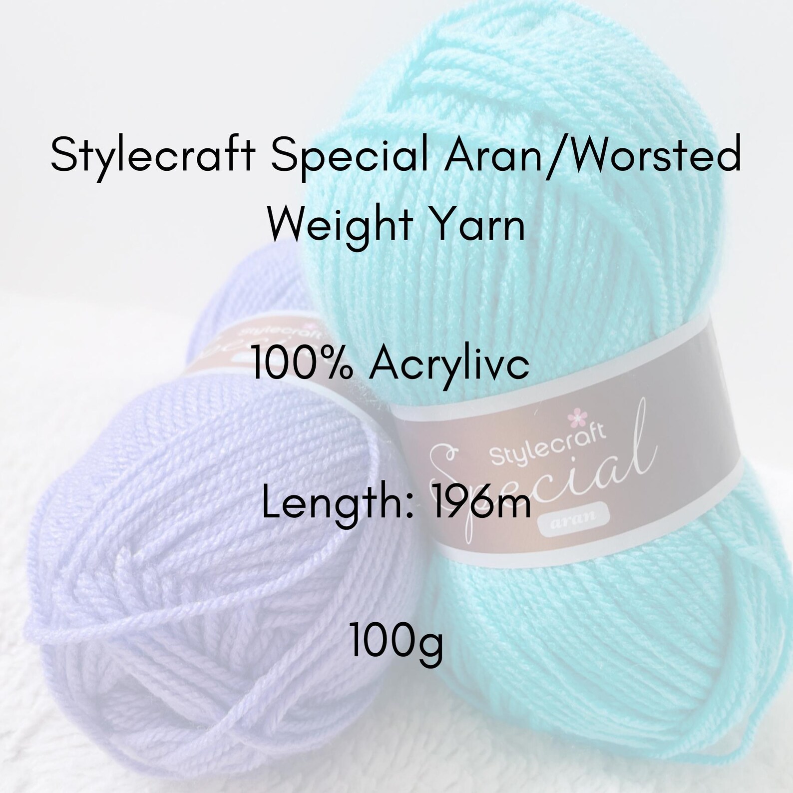 STYLECRAFT Special Aran Worsted Weight 100% Acrylic 100g Baby Safe ...