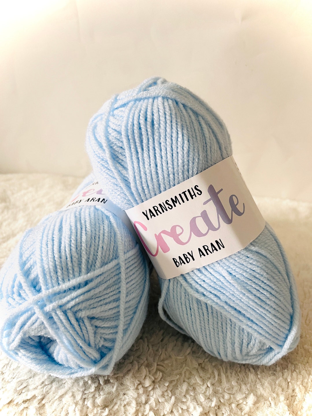 Yarnsmiths Create Baby Aran Worsted Weight 100g Smooth Yarn Itch Free ...