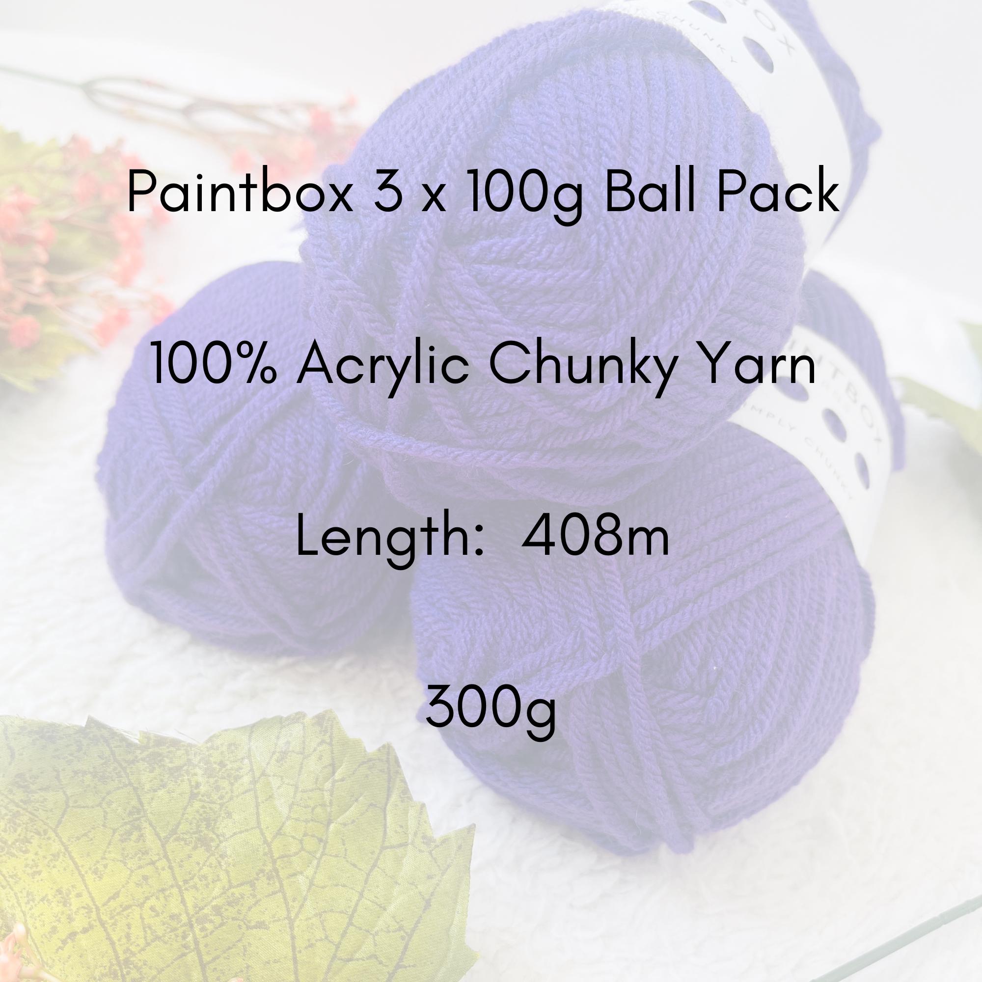Paintbox 3 X 100g Simply Chunky Bulky Supersoft Yarn Acrylic Smooth ...