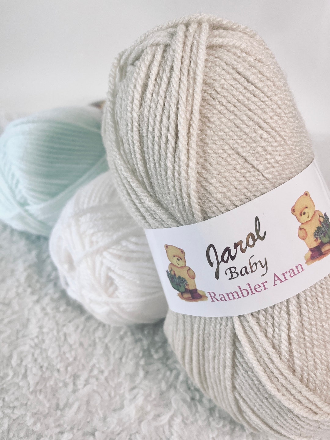 JAROL Baby Rambler Aran Worsted Weight 100g Soft Yarn Baby Safe ...