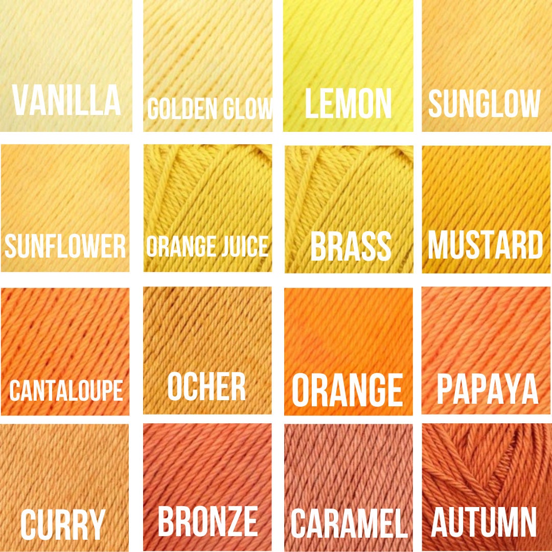 Yarn and Colors Epic 100% Aran Cotton Worsted Weight Crochet Yarn 50g ...