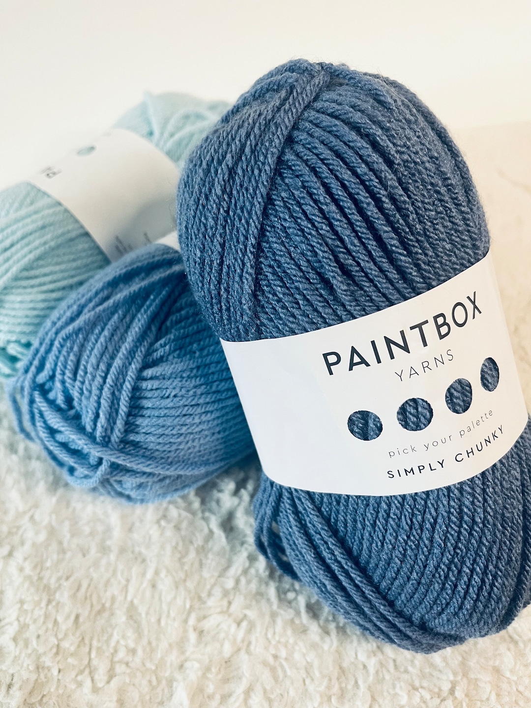 PAINTBOX Simply Chunky Blue Sets Yarn 100g Baby Knitting Crochet ...