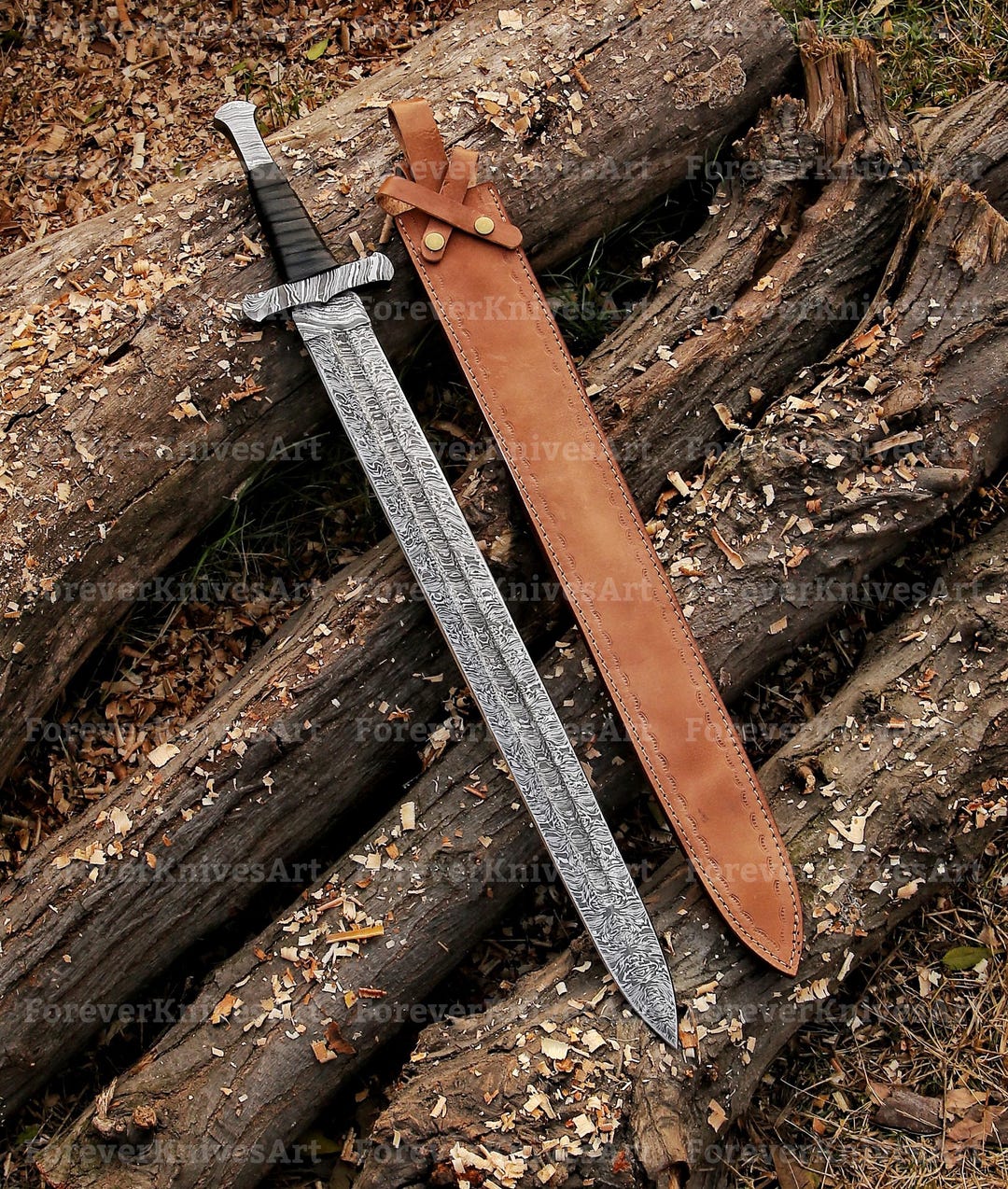 Hand Forged Damascus Steel Viking Sword, Damascus Steel Vikings Sword ...