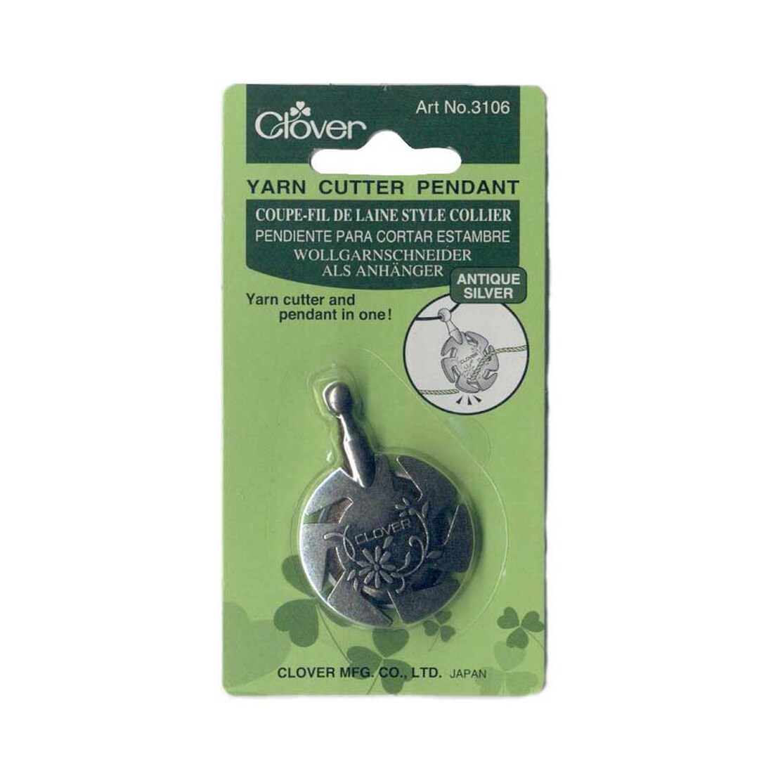 Clover Yarn Cutter Pendant Anitque Gold or Silver - Etsy
