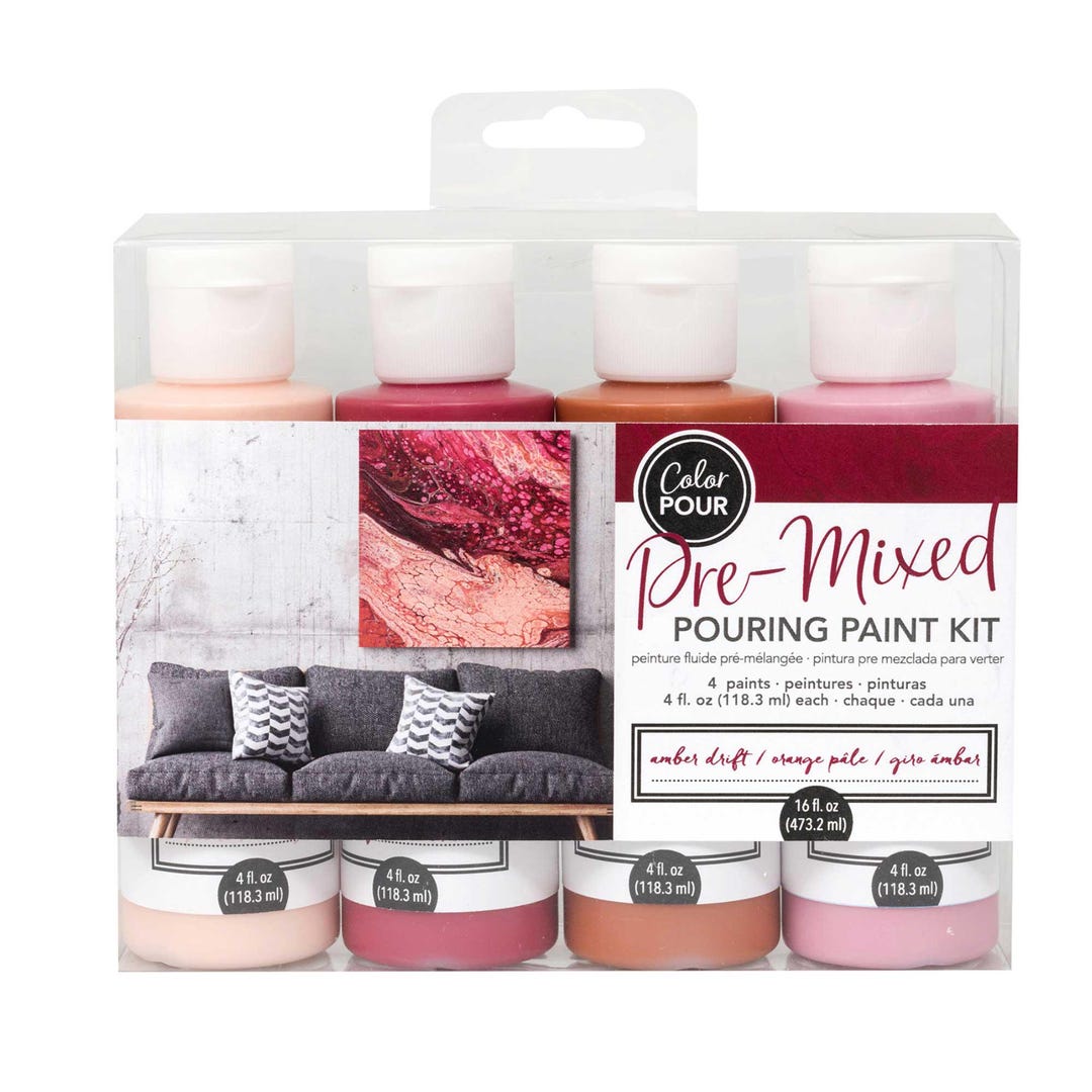 Color Pour Pre-mixed Pouring Paint Kit (4pc) - Etsy