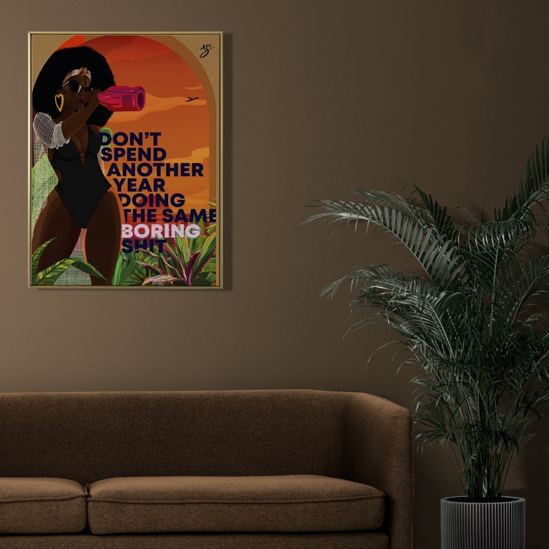 Digital Prints Prints illustration wall art poster No more boring shit ...