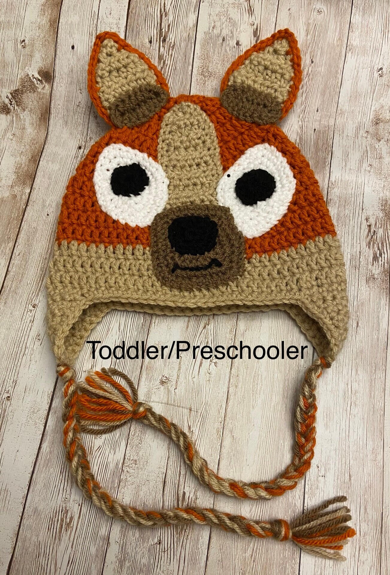 Bluey Crocheted Hat Bingo Crocheted Hat Toddler, Preschool, Child Hat ...