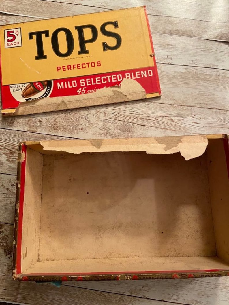 Cigar Box Vintage Collectible Tops Perfectos Decoration - Etsy