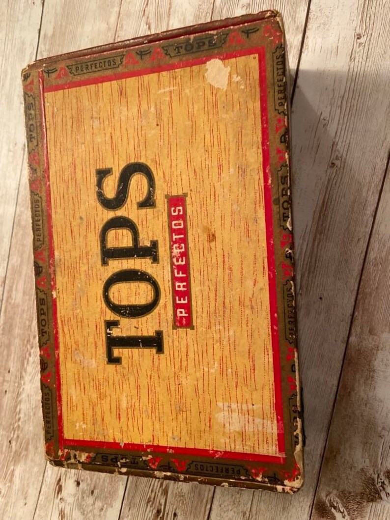 Cigar Box Vintage Collectible Tops Perfectos Decoration - Etsy
