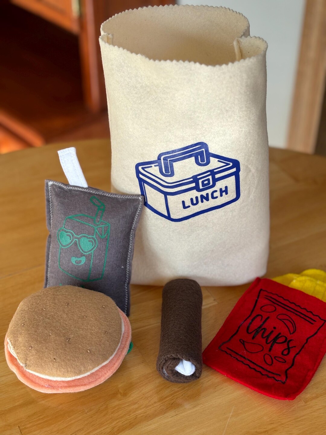 Handmade Felt Food Lunch Set: Pretend Play Kitchen - Etsy