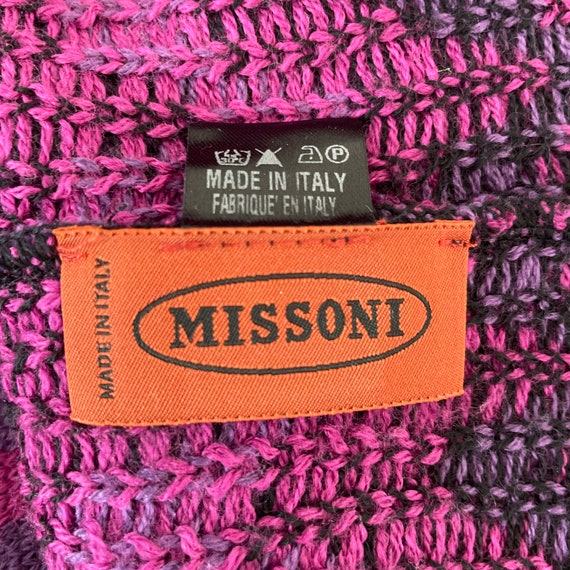 Vintage Missoni Iconic Zig Zag Knit Poncho Made in It… - Gem