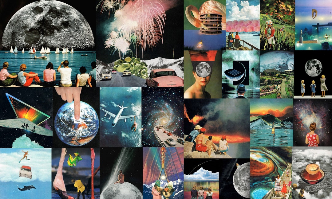 Aesthetic Wall Collage Kit 25 Pcs - DIGITAL DOWNLOAD - Surreal Collage ...