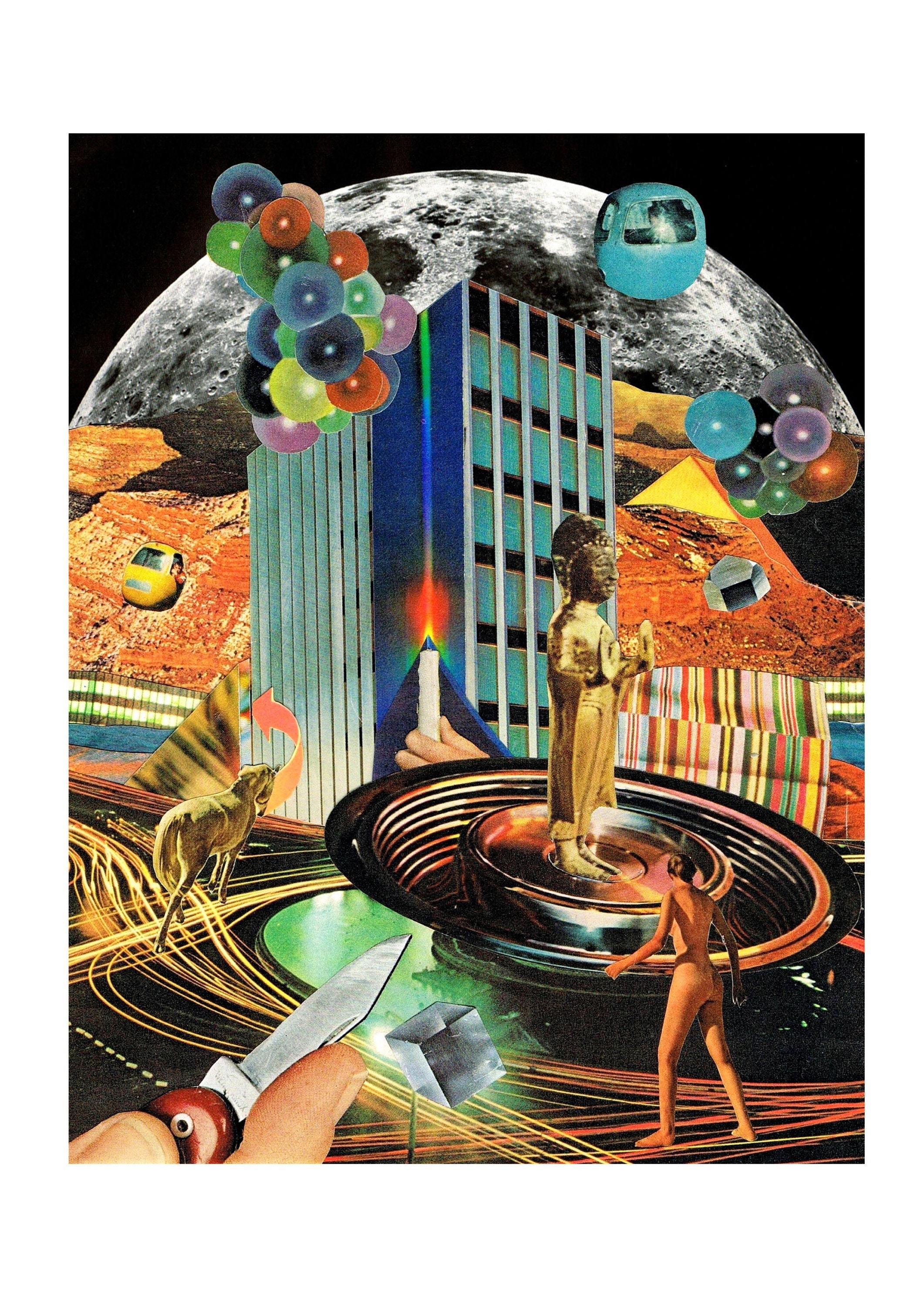 The Psychedelic World DIGITAL DOWNLOAD Collage Art Print Printable Wall ...