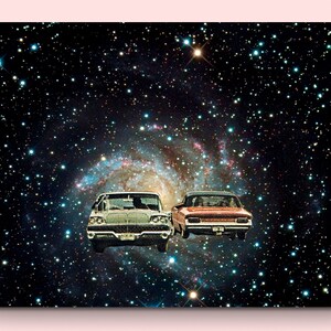 Road in Space, DIGITAL DOWNLOAD, Surreal Collage Art Print - Printable ...