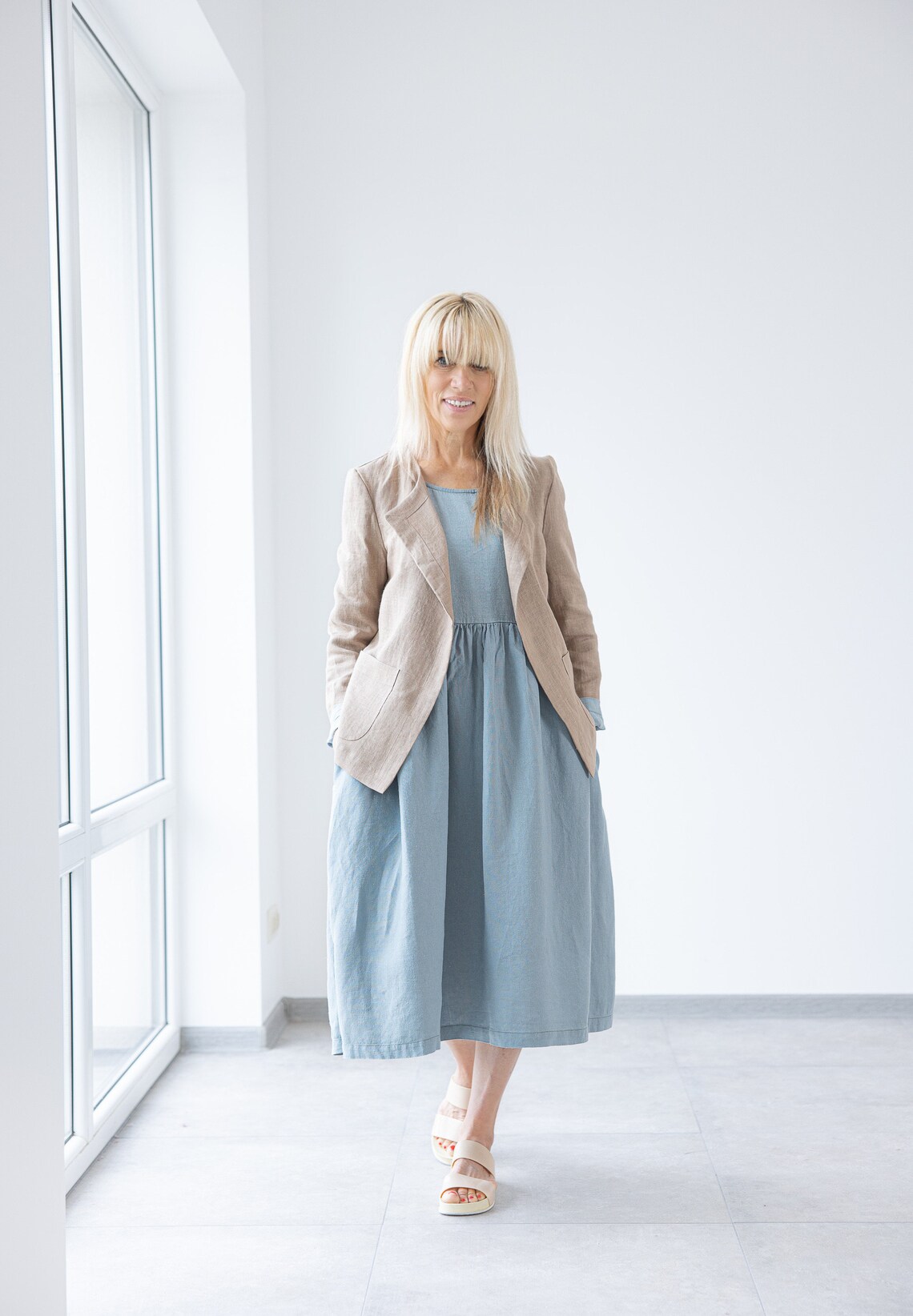 LINEN CARDIGAN CHLOE / Linen Jacket / Linen Short Jacket With - Etsy