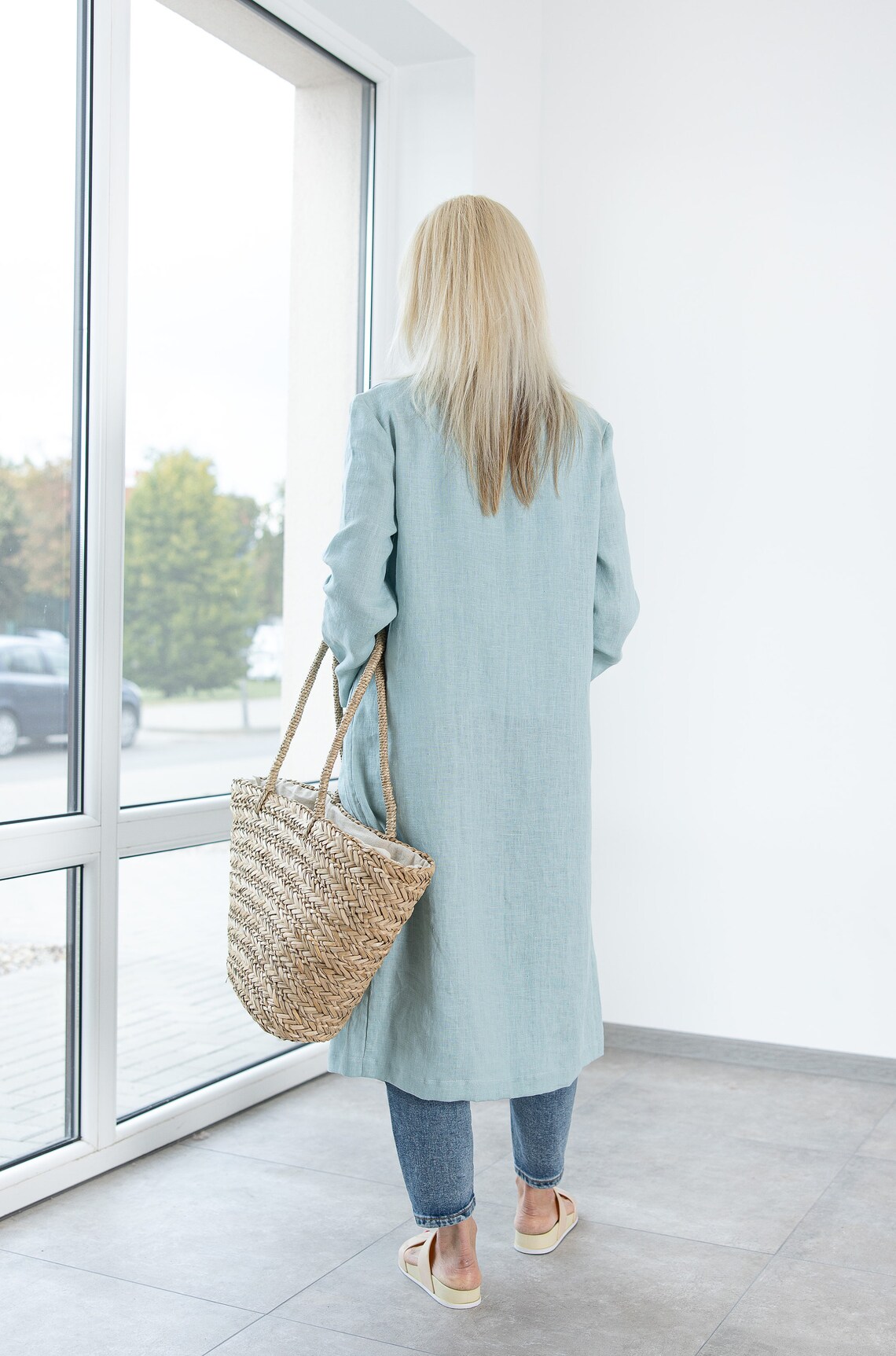 Linen CARDIGAN EMMA / Long Linen Cardigan for Women / Autumn - Etsy
