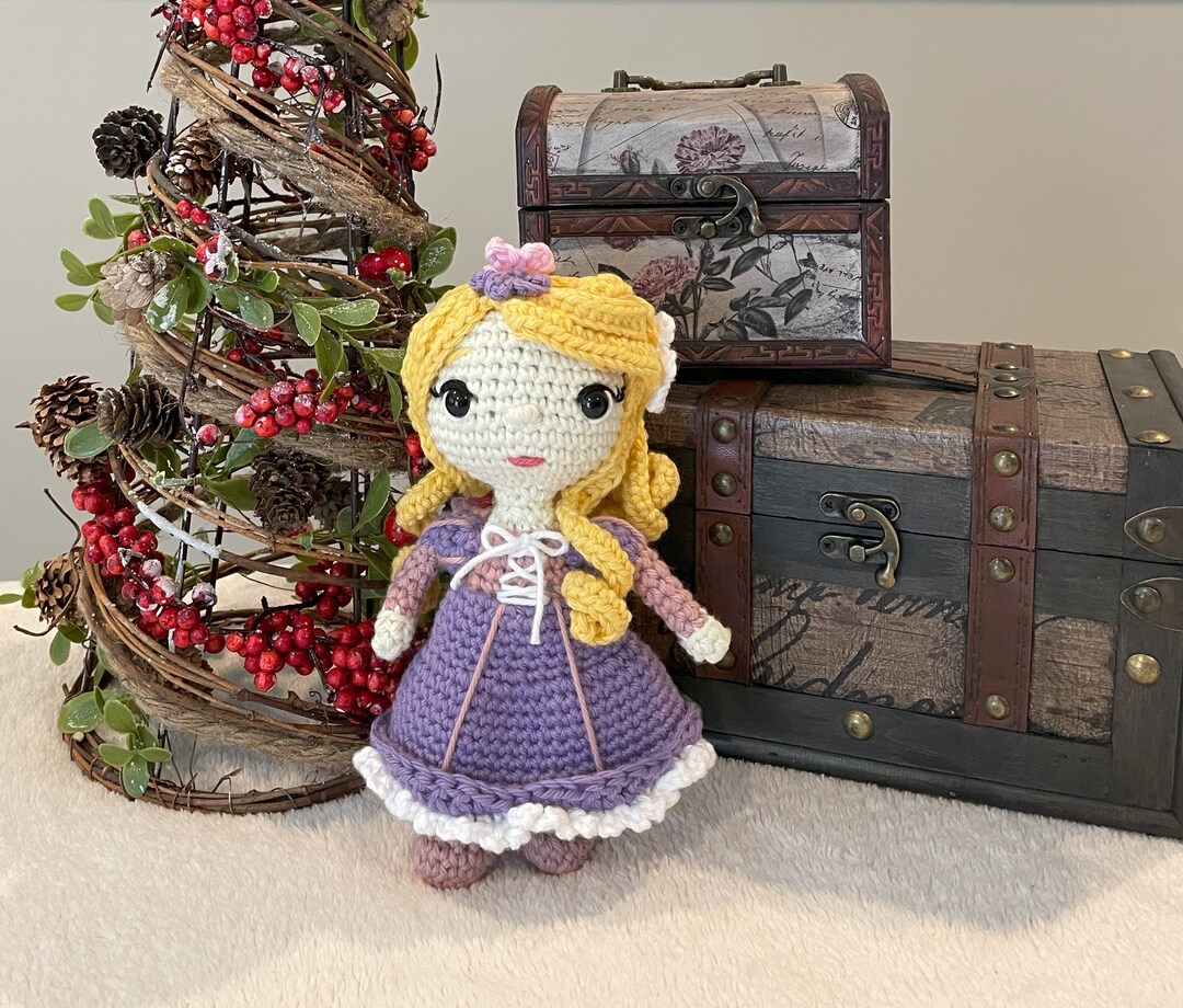 Crochet Rapunzel Doll Amigurumi Princess - Etsy