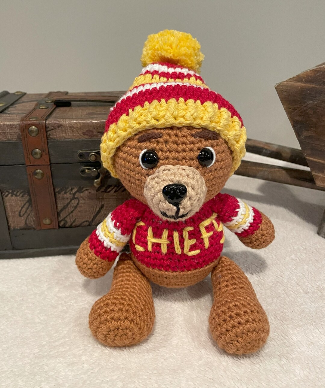 Gift Under 40.00 / Kansas City Chiefs / Football Bear / Handmade ...