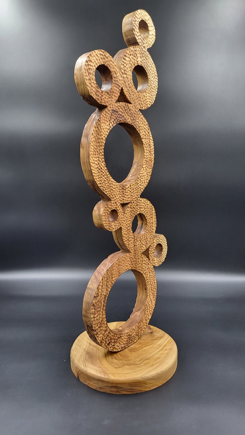 Wood Sculpture, Abstract Sculpture, Handmade Wood Carving, Olive Wood ...