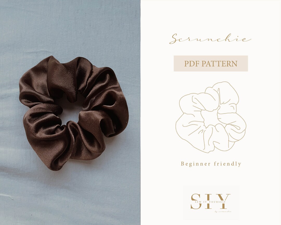 Scrunchie PDF Sewing Pattern | Upcycle Fabric | Beginner Friendly | Two ...
