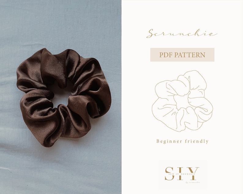 Scrunchie PDF Sewing Pattern Upcycle Fabric Beginner - Etsy