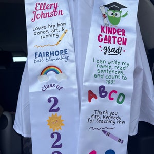 Child Pre-designed Graduation Stole - Etsy