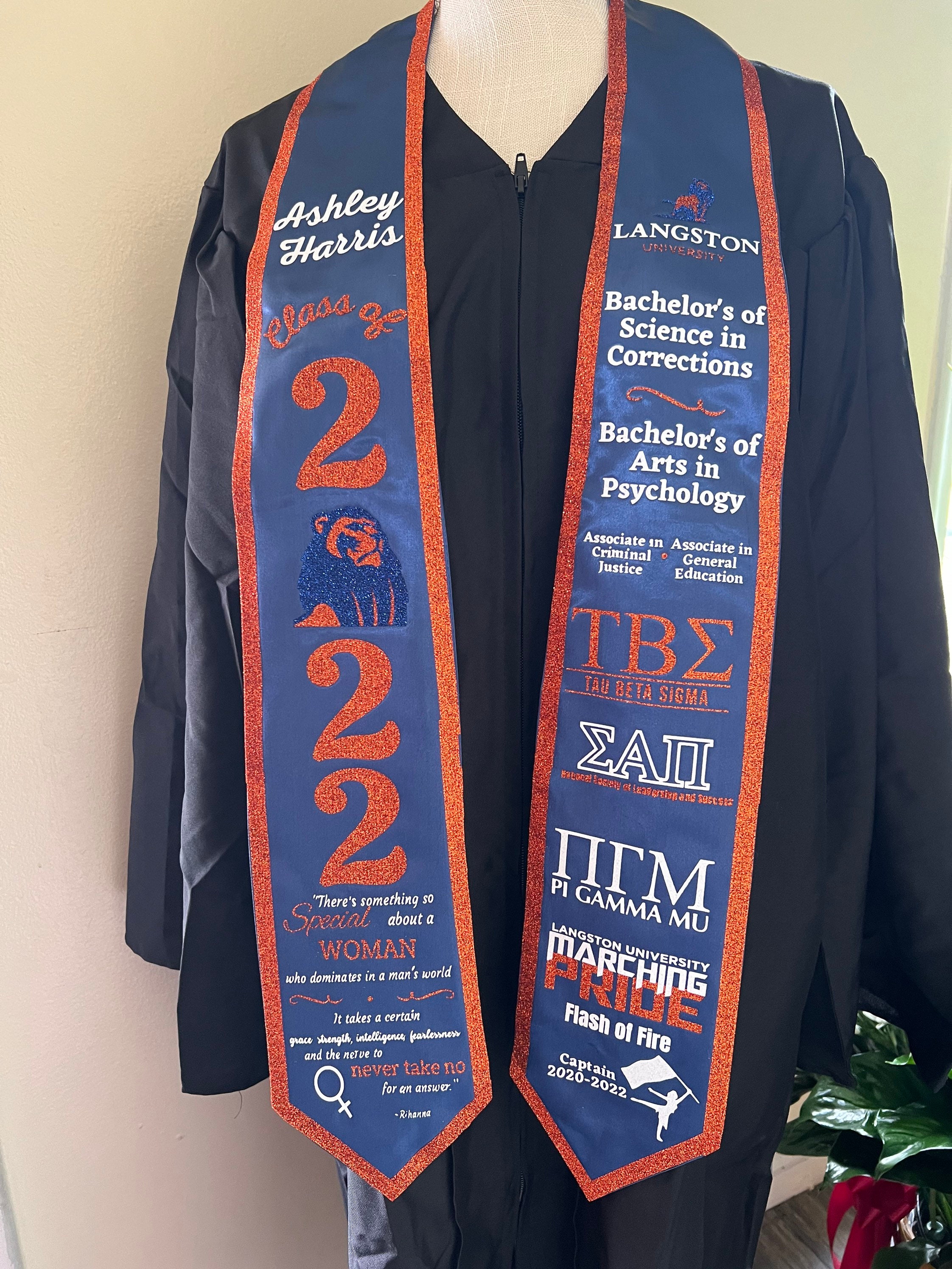 Full Custom Collegiate Graduation Stole - Etsy