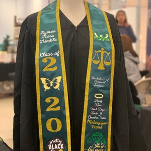 Collegiate Graduation Stole - Etsy