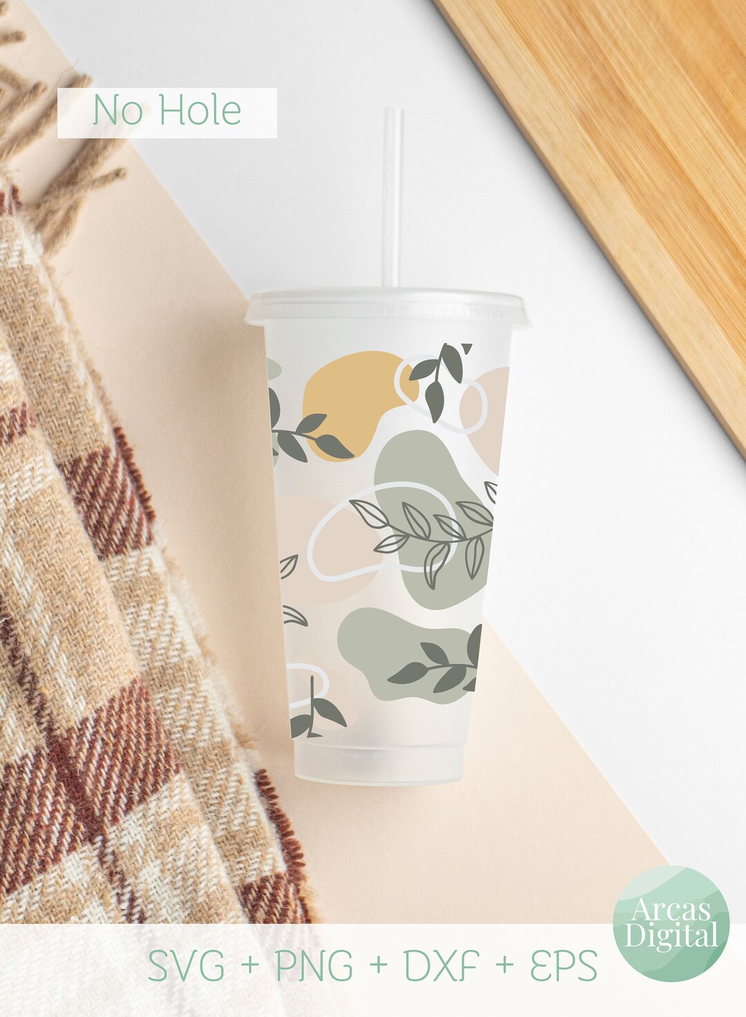 Abstract Boho Cold Cup SVG | Personalised Starbucks Venti 24oz Tumbler ...
