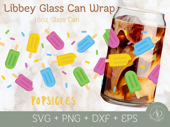 Popsicles Libbey Glass Can Wrap Lollipop Icecream Wrap - Etsy