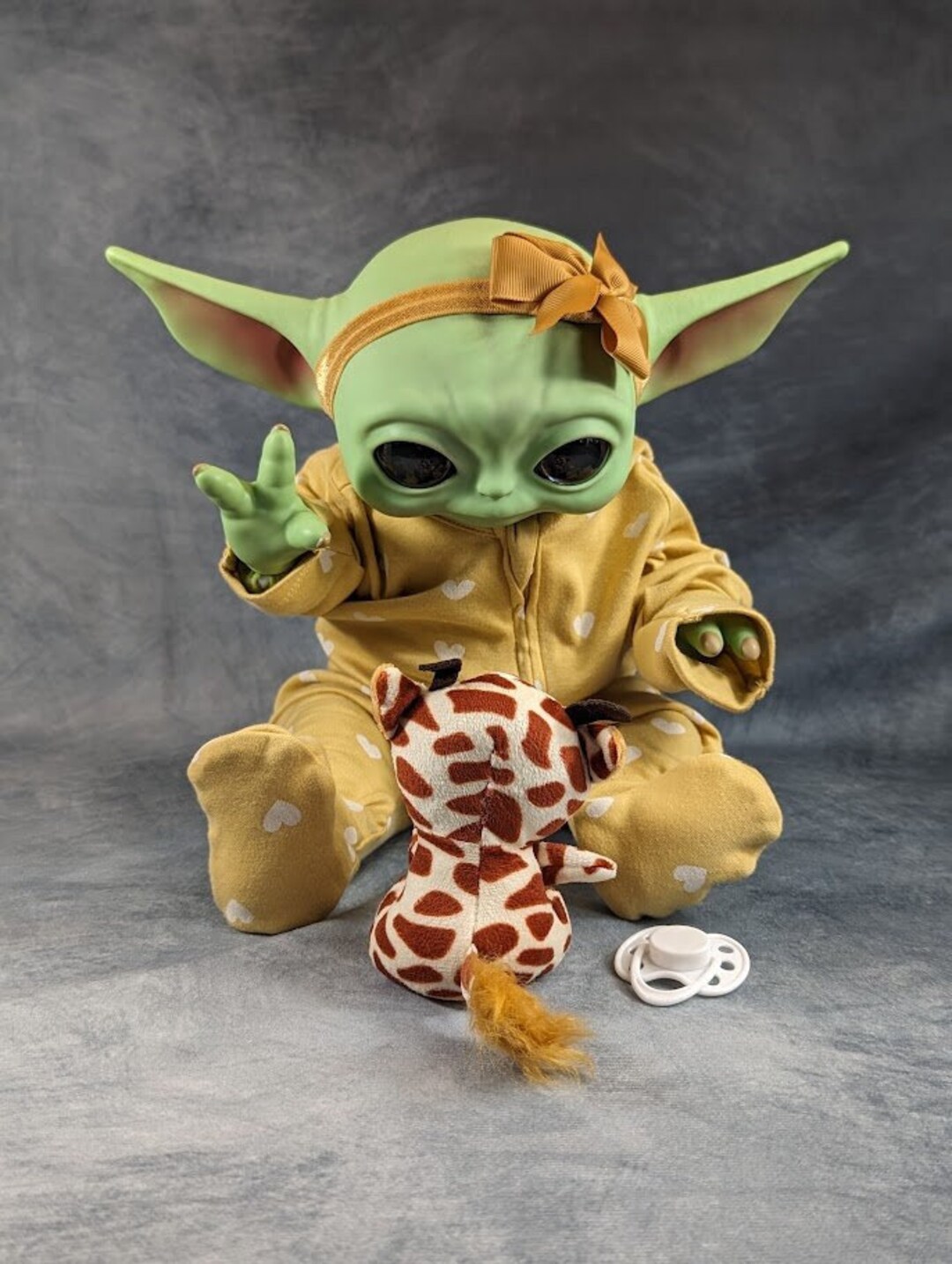 Reborn Baby Yoda grogu the Mandalorian the Child 20 new Olive Doe Suede ...