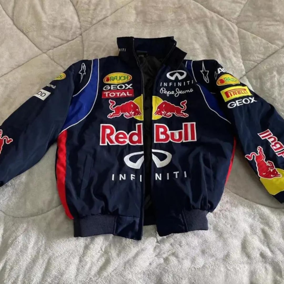 Redbull Racing Jacket Vintage 1990s Style Nascar Bomber, F1 Redbull ...