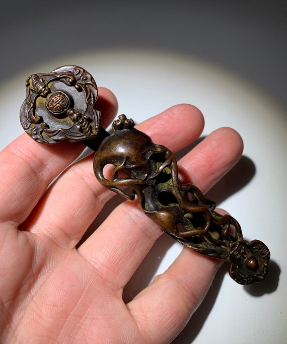 Tibetan Copper Alloy Safety Amulet Ruyi Table - Etsy