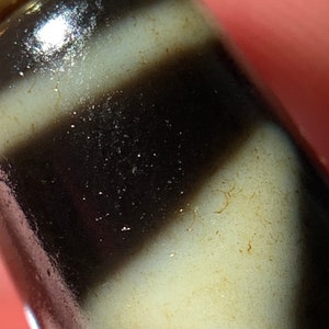 Dzi Bead " 5 Eyes & Lightning " Amulet Pendant Necklace 27.9mm X 11.2mm ...