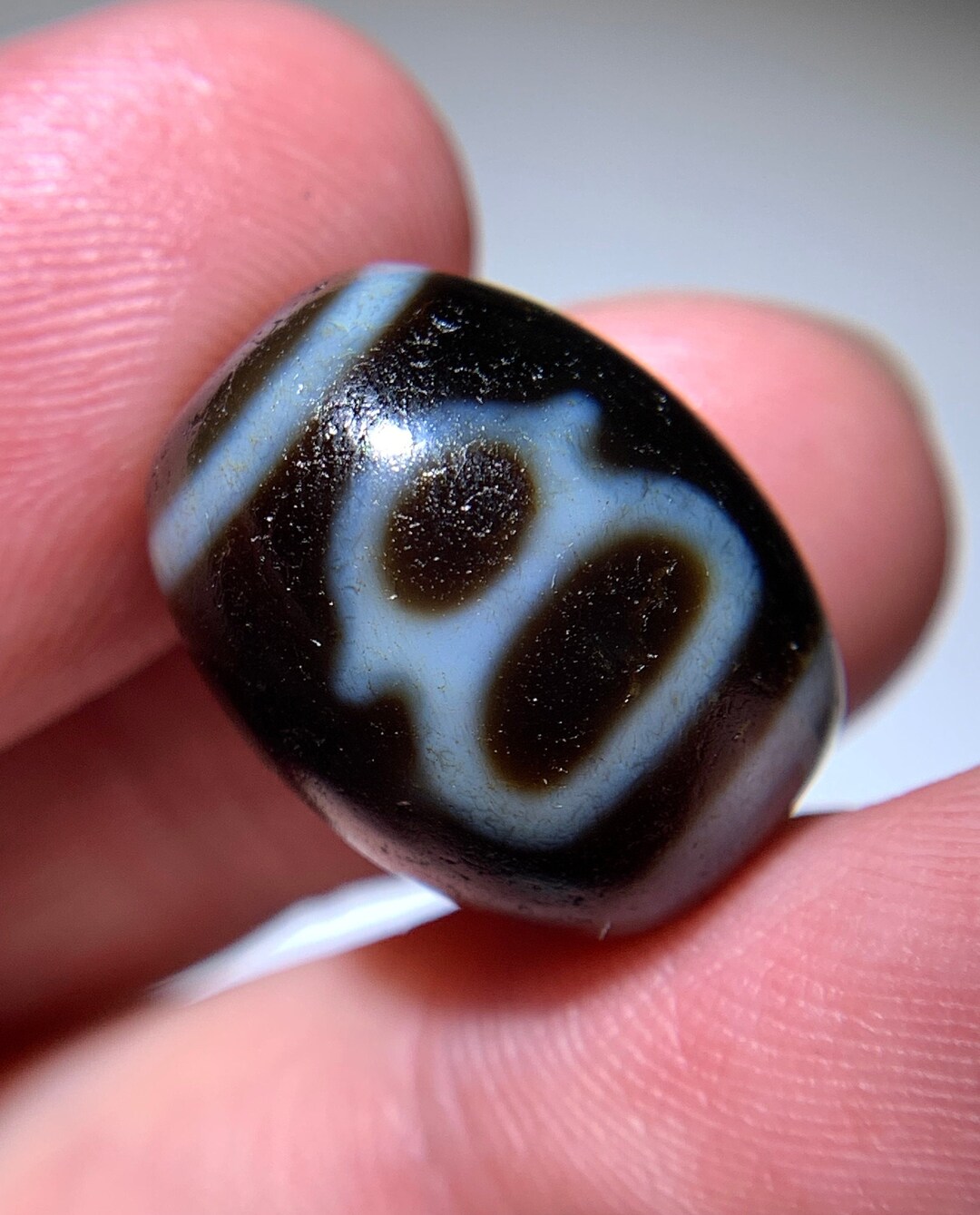 Tibetan Dzi Bead " Wealth God " Daluo Amulet Pendant 18.8mmx14.8mm - Etsy