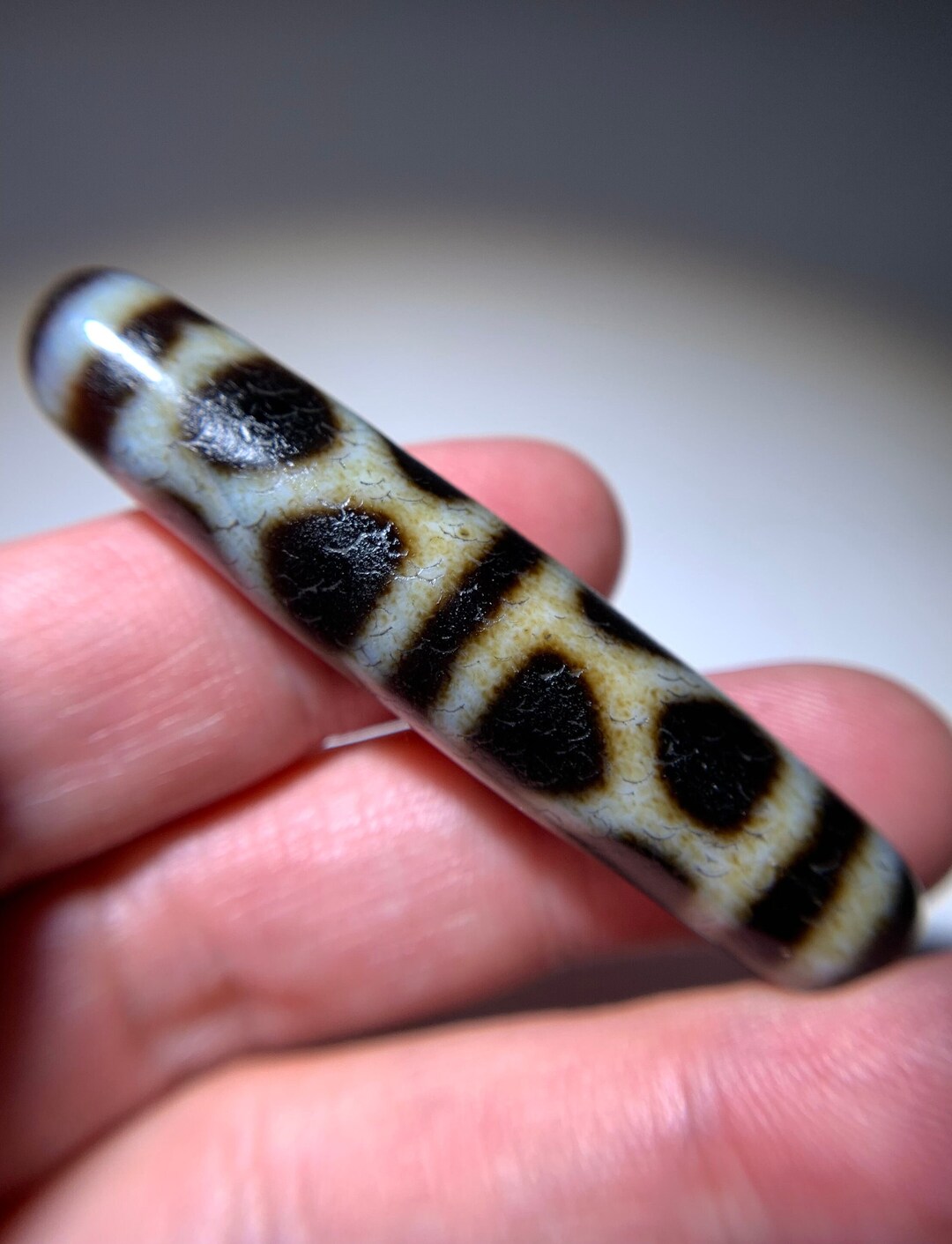 Dzi Bead Turtle Back Amulet Pendant 56.3mm X 12.3mm - Etsy