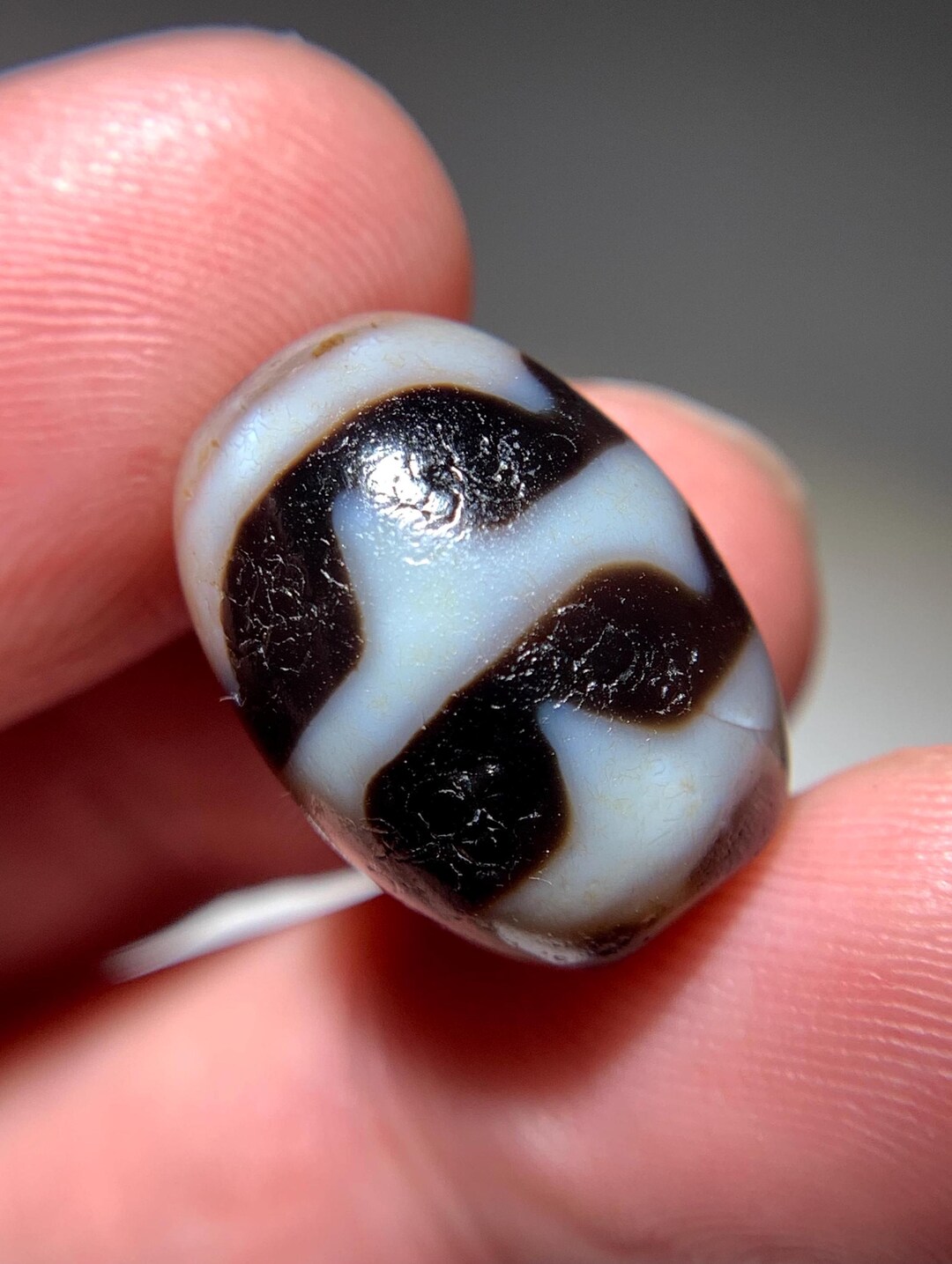 Dzi Bead " Water Wave " Daluo Amulet Pendant 18.8mm X 13.8mm - Etsy