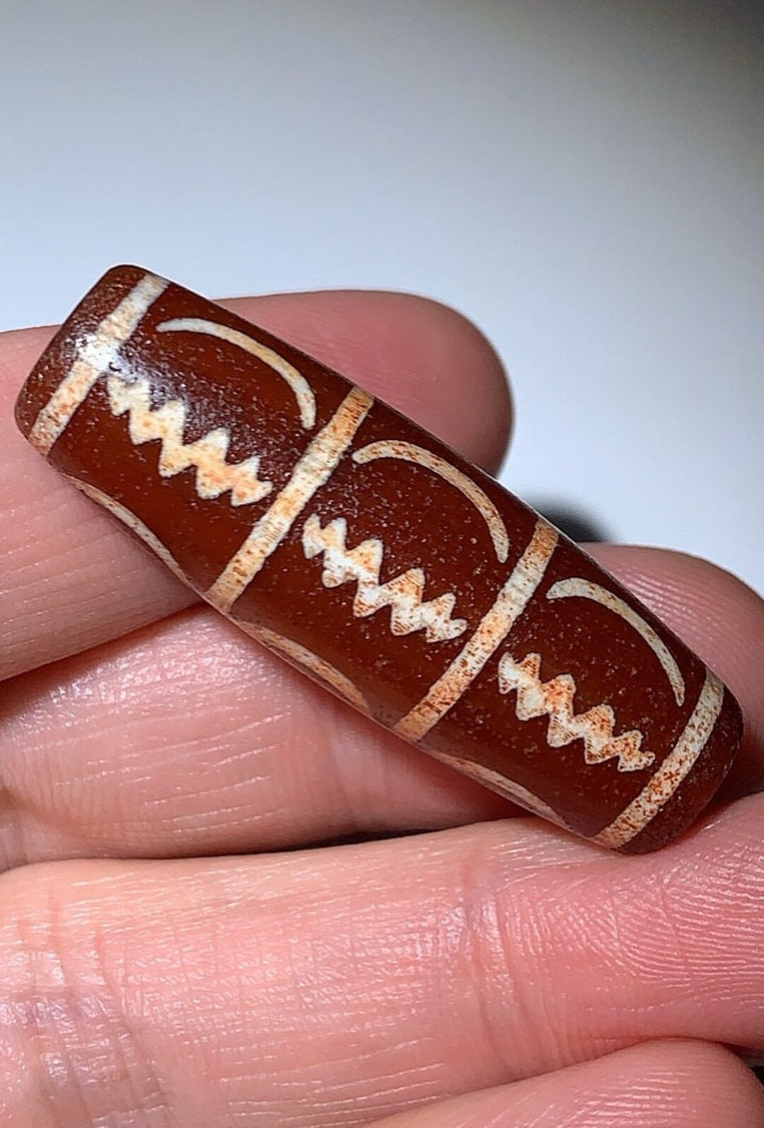 Dzi Bead Water Wave , 4 STRIPES Amulet Pendant 40mmx13.8mm - Etsy