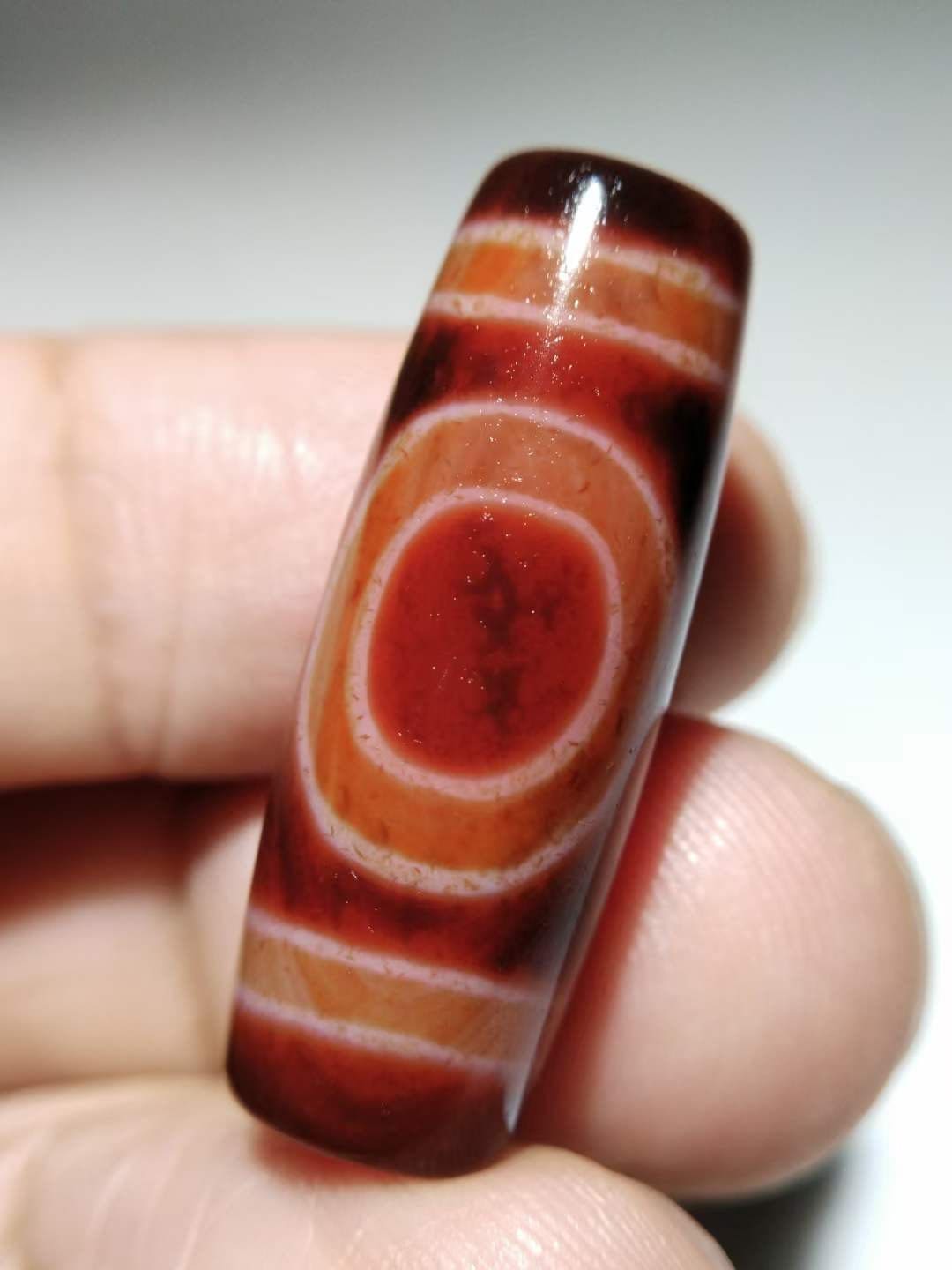 Tibetan Red Dzi Bead 2 Eyes Amulet Pendant 30.2mm X 11.4mm - Etsy