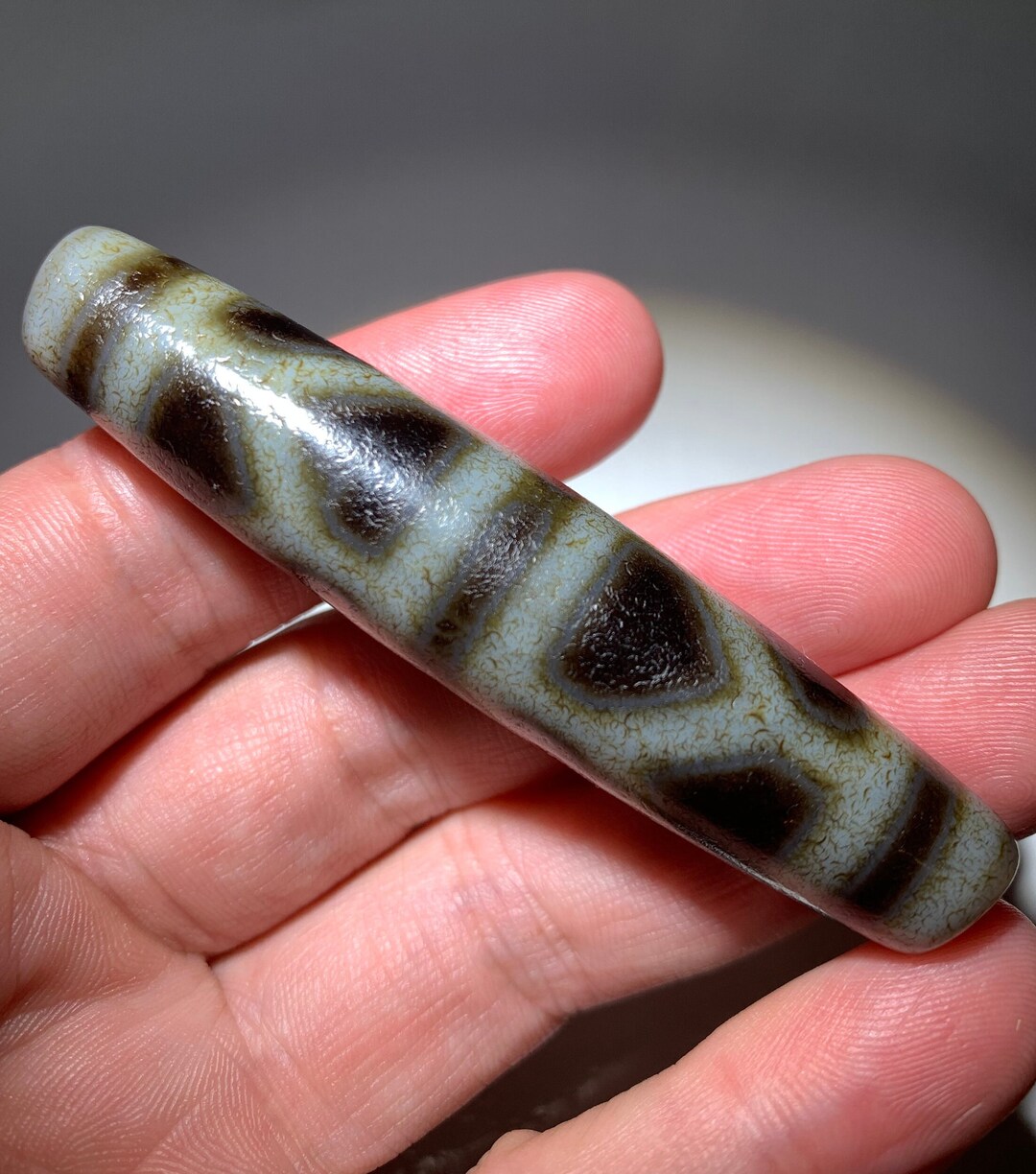 Dzi Bead" Turtle Back " Amulet Pendant 76mm X 15.6mm(big Size) - Etsy