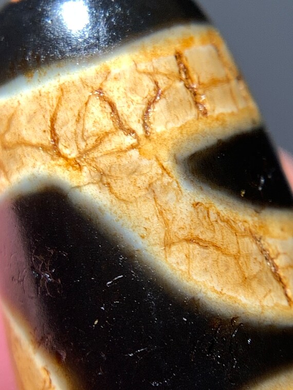 Dzi Bead " Heaven , Earth , Wind & Water " Amulet Pen… - Gem