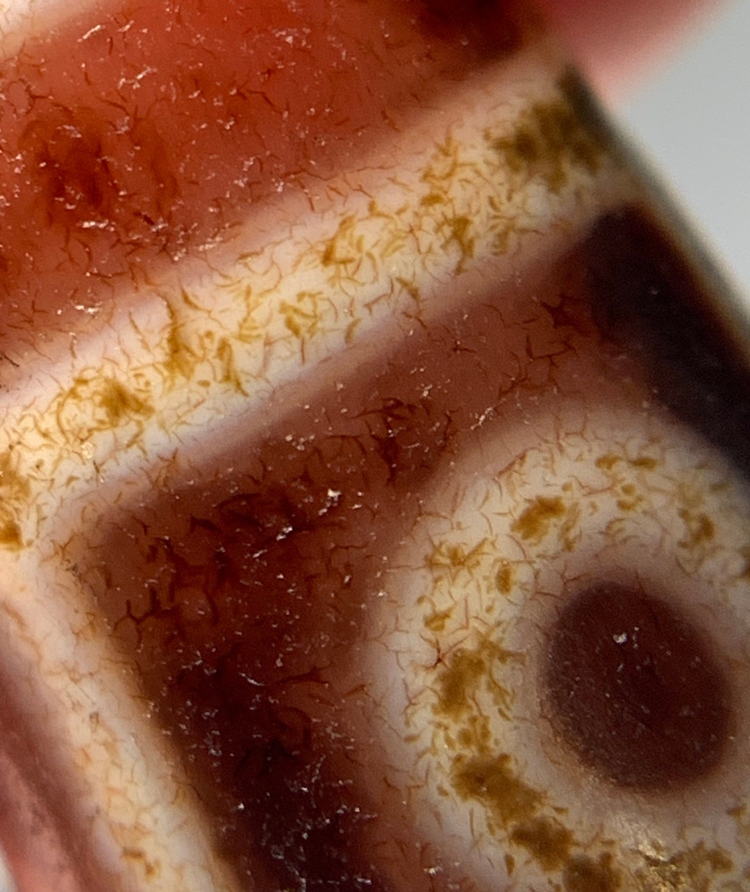 Tibetan Red Dzi Bead 9 Eyes Amulet Pendant 57mm X 14.4mm - Etsy