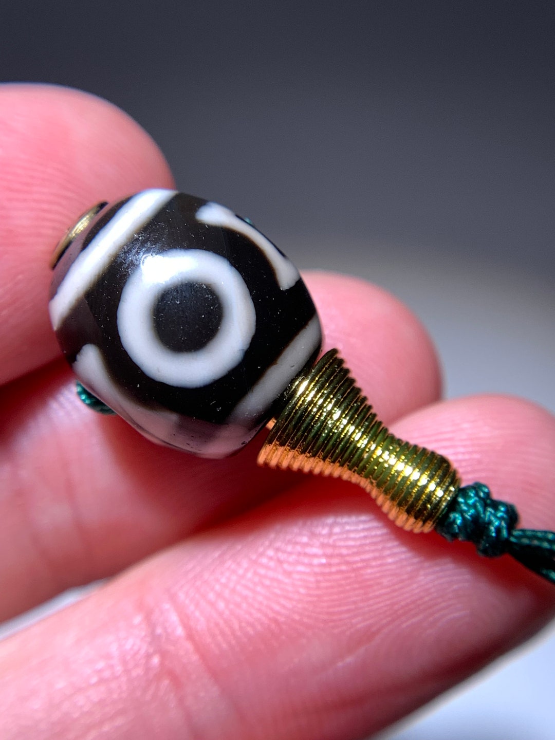 Dzi Bead Heaven & Earth Amulet Pendant 3 Drills 24.5mm X 12.9mm - Etsy