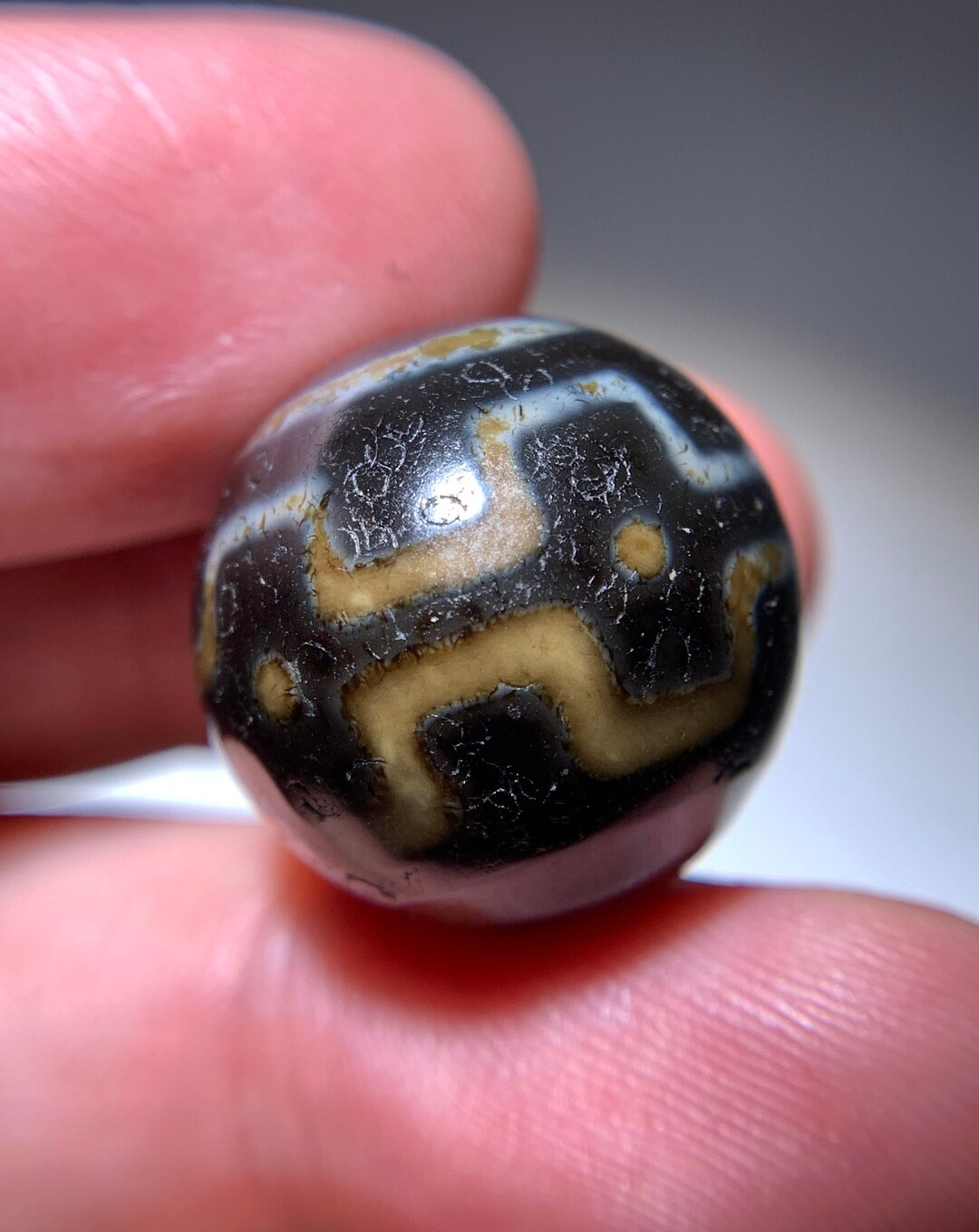 Tibetan Dzi Bead 5 Eyes Daluo Amulet Pendant 19.6mmx19mm - Etsy