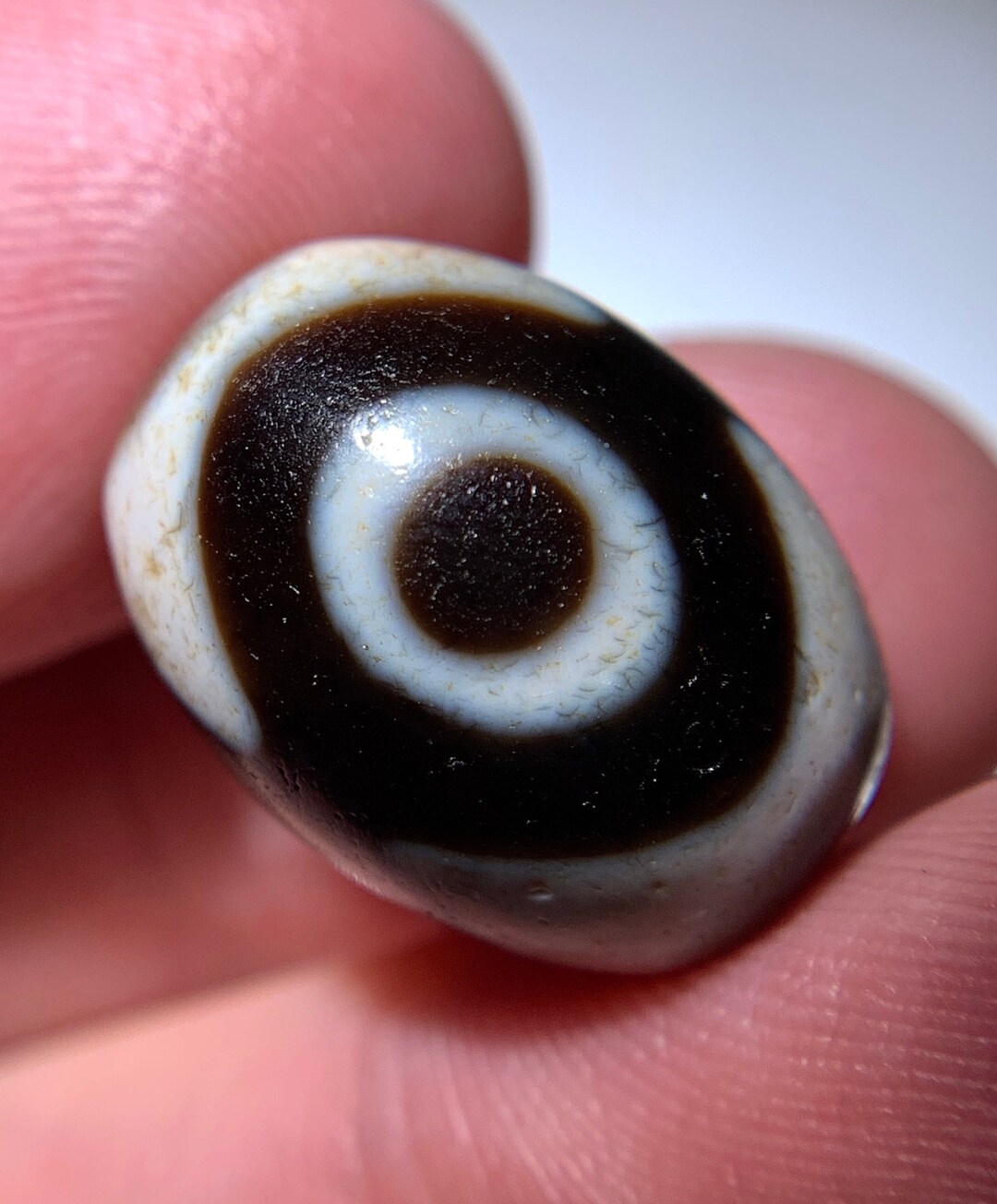 Tibetan Dzi Bead 3 Eyes Daluo Amulet Pendant - Etsy