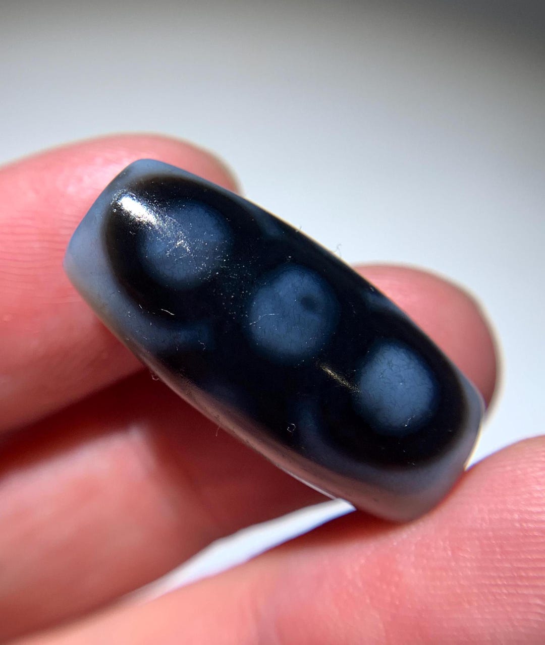 Dzi Bead " 5 Eyes & Lightning " Amulet Pendant 27.3mm X 13.3mm - Etsy